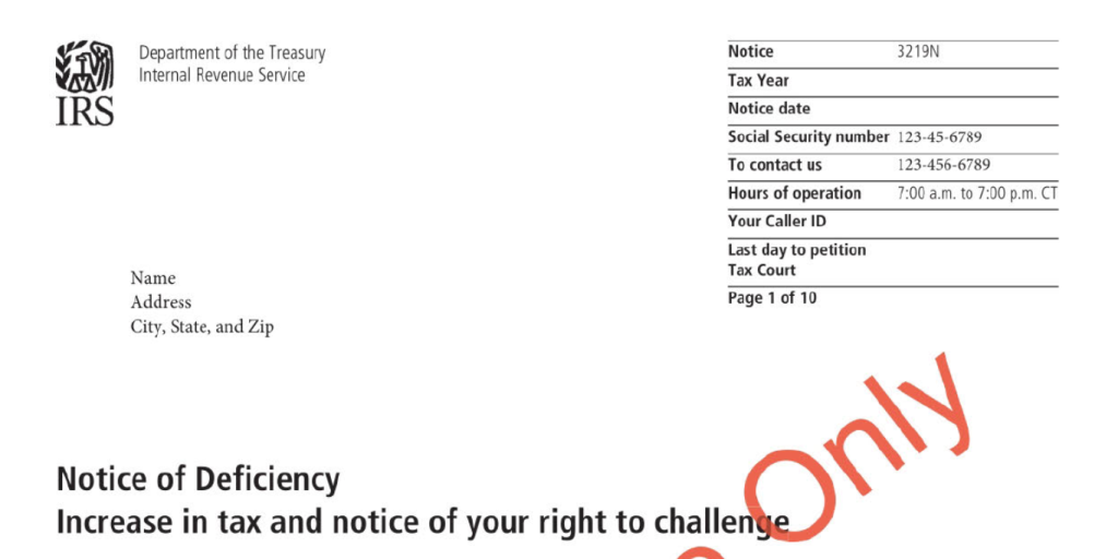 Letter 3219N - Tax Problems and Solutions Handbook