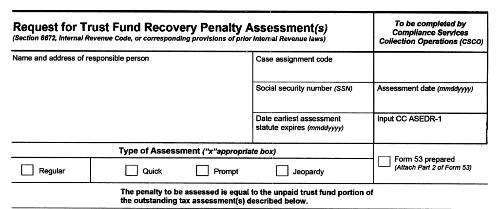 Form 2749 - Tax Problems and Solutions Handbook