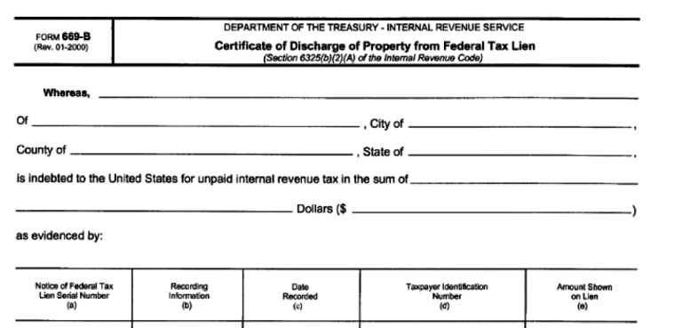 Tax Problems and Solutions Handbook | Form 669-B